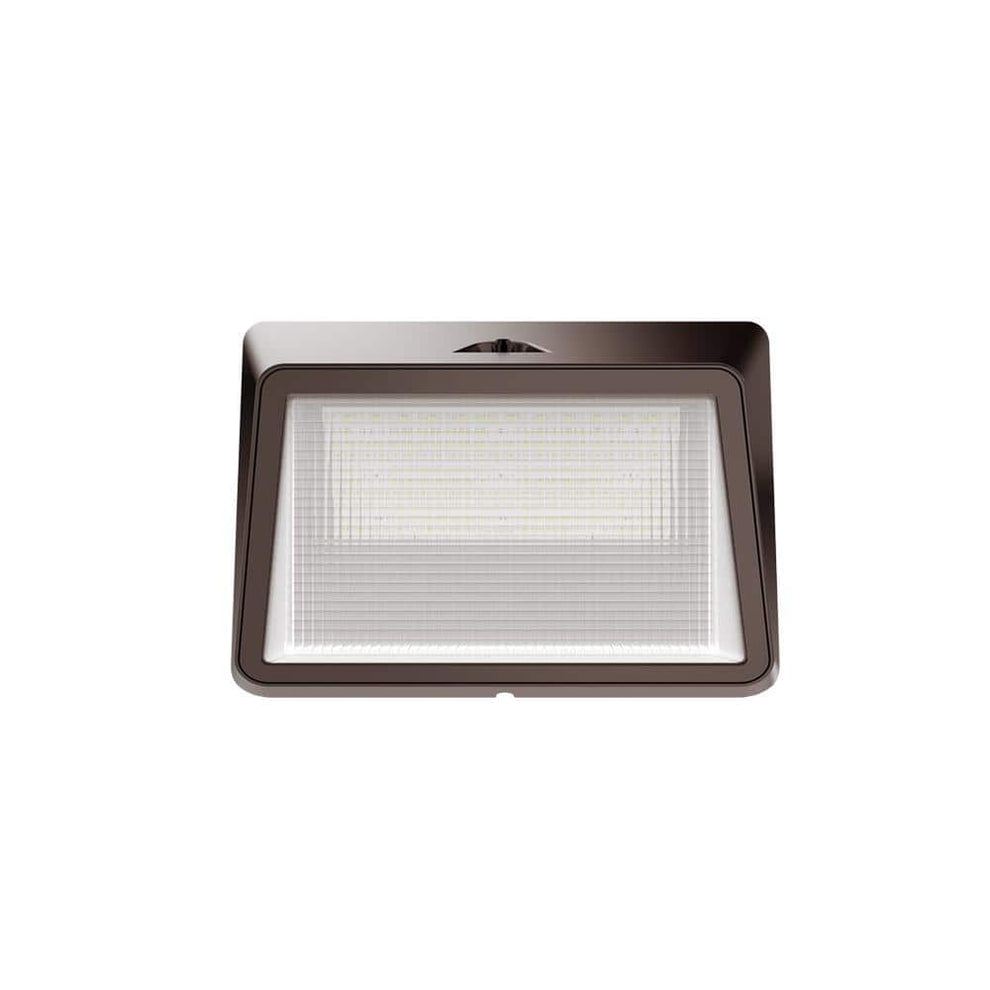 675-Watt Equivalent Integrated LED Bronze Commercial Refractor Wall Pa