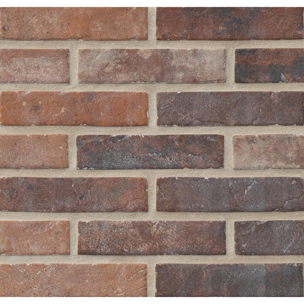 Capella Red Brick 2 in. x 10 in. Matte Porcelain Floor and Wall Tile