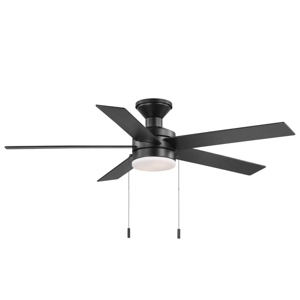 Caltris 52 in. Integrated LED Indoor/Outdoor Matte Black Ceiling Fan w