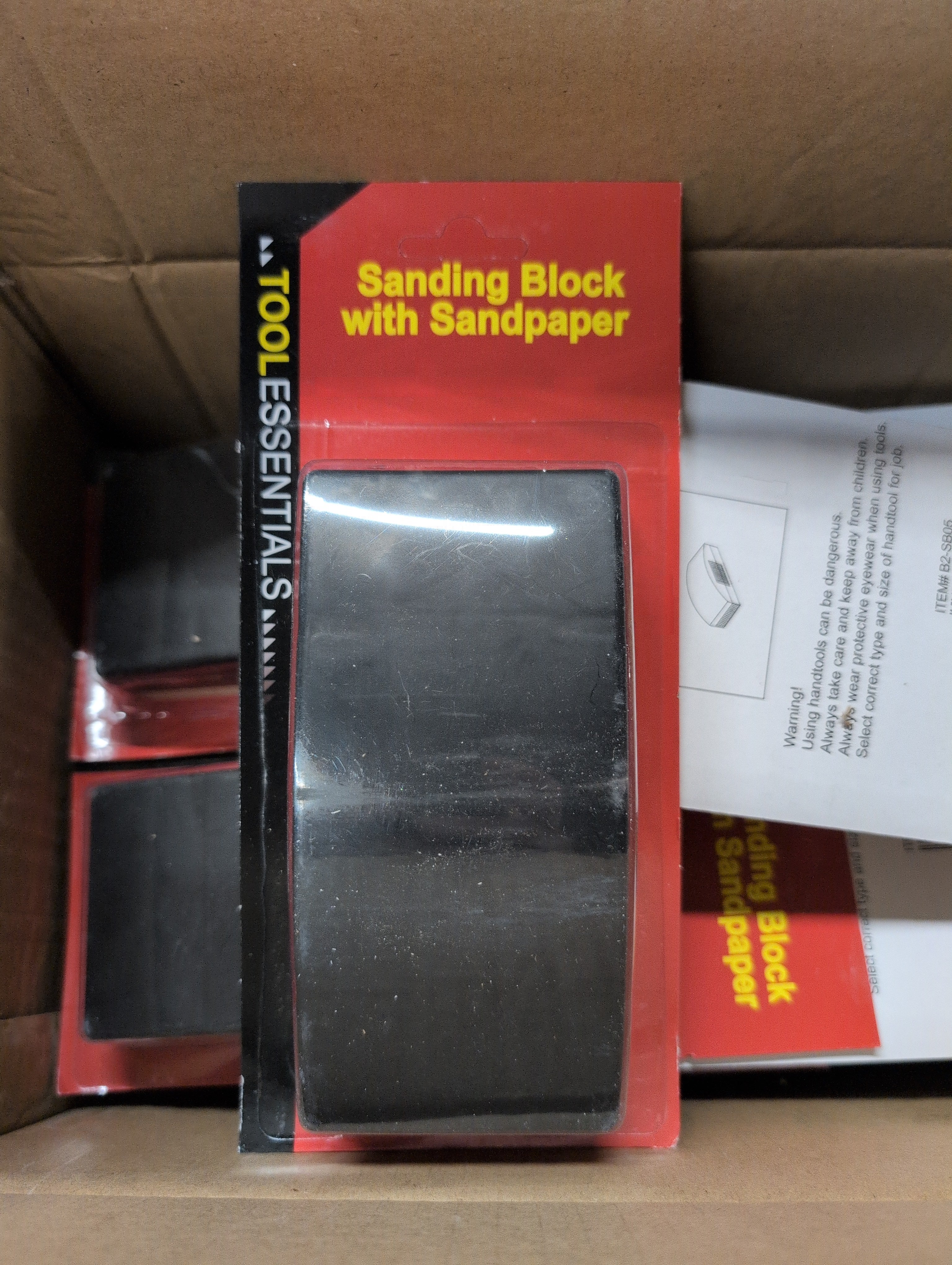 sanding block with sandpaper