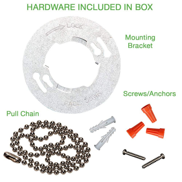 10 in. White Closet Light with Pull Chain LED Flush Mount Ceiling Ligh